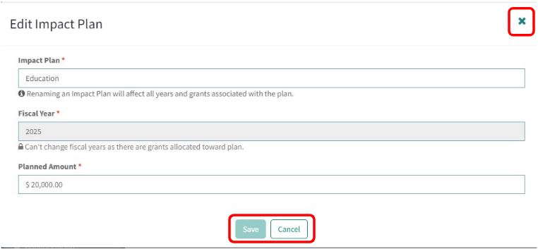 Editing an Existing Impact Plan – Impactfully