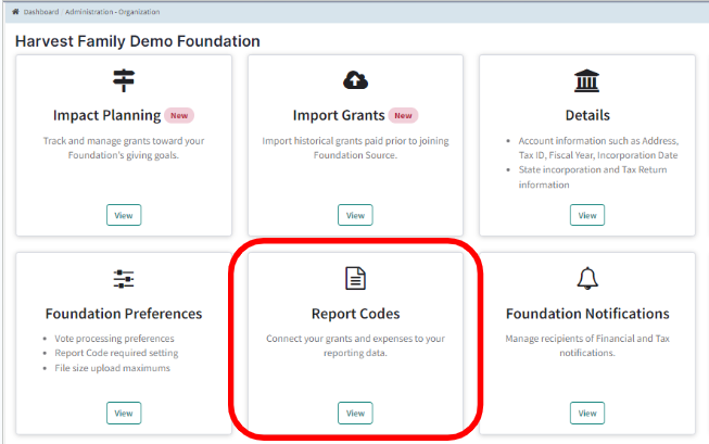 Report Codes Overview – Impactfully